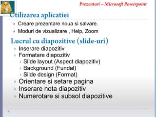 Prezentare curs powerpoint | PPSX