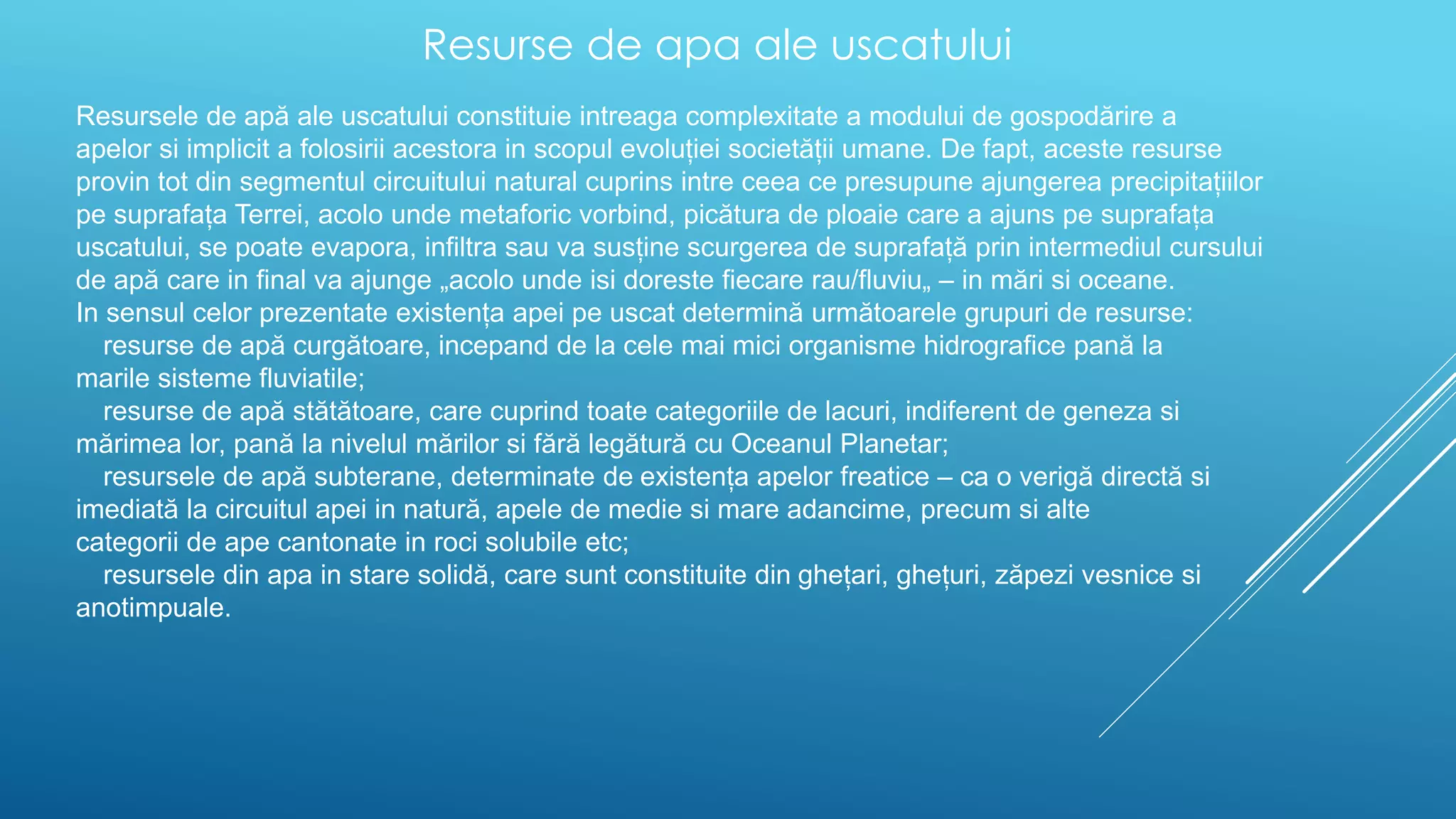Prezentare despre apa Terrei | PPTX