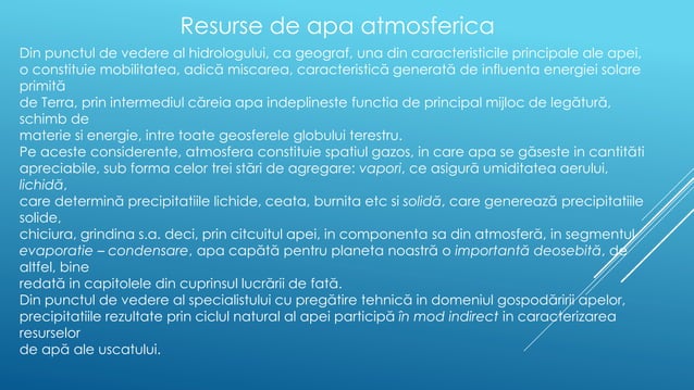 Prezentare despre apa Terrei | PPTX