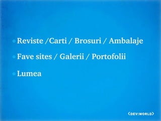 Prezentare Devworld | PPT