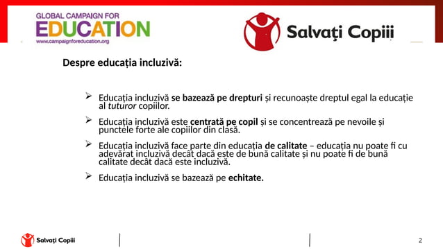 Prezentare educatie incluziva 2024 in gradinita | PPTX
