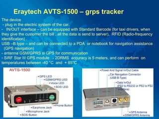 Vehicle monitoring system using a GPRS tracker device and Google Maps | PPT | Auto Navigation ...