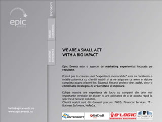 Prezentare Epic Events | PPT