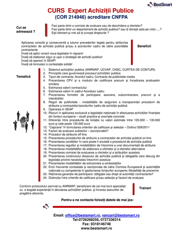 Prezentare Curs Expert Achizitii Publice | PDF