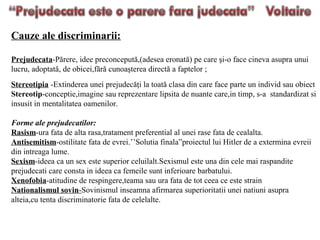 DESPRE TOLERANTA,STEREOTIPURI ȘI PREJUDECĂȚI | PPT