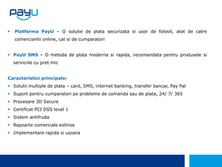 Prezentare PayU: Companie & Servicii | PPTX