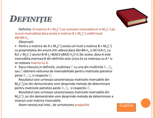 Prezentare ppt matrice | PPT
