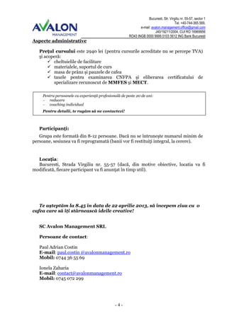 Prezentare program manager de inovare | PDF