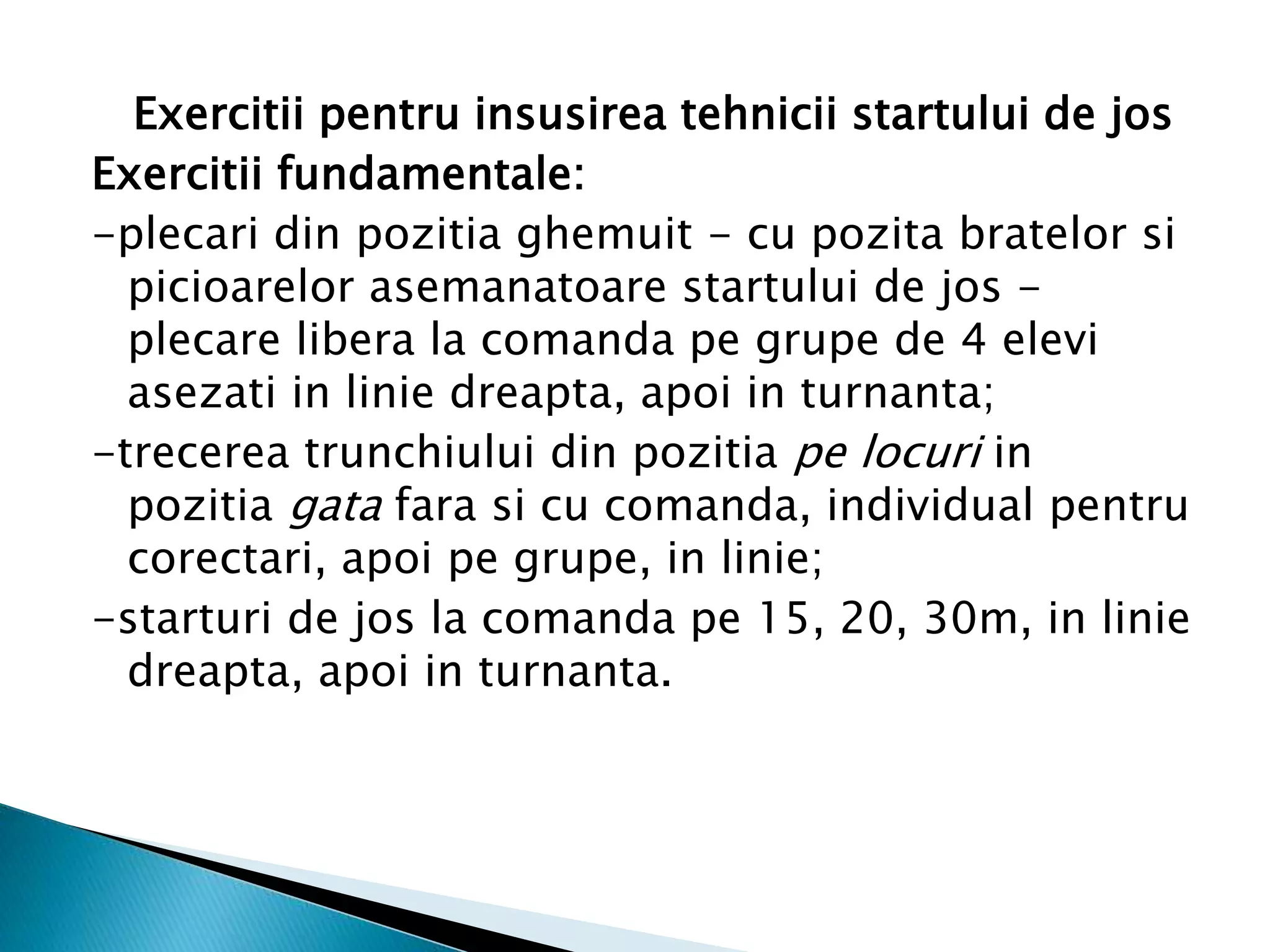 Prezentare proiect didactic startul si lansarea de la start | PPTX