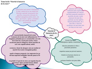 Prezentare proiect didactic startul si lansarea de la start | PPTX