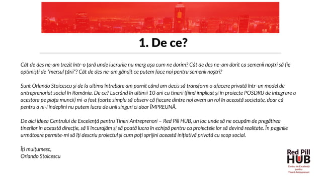 Prezentare proiect Red Pill HUB | PPT