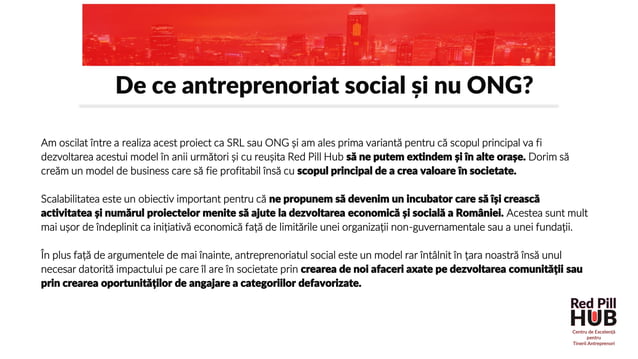 Prezentare proiect Red Pill HUB | PPT