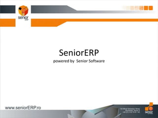 Prezentare Senior Erp | PPSX