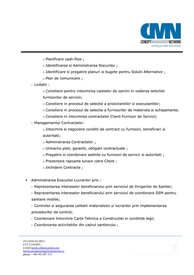 Prezentare servicii specifice proiecte regenerabile | PDF