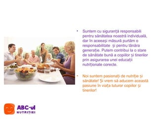 Training de nutritie pentru adulti | PPT