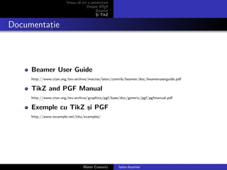 Prezentari cu LaTeX si clasa Beamer (lightning talk) | PDF
