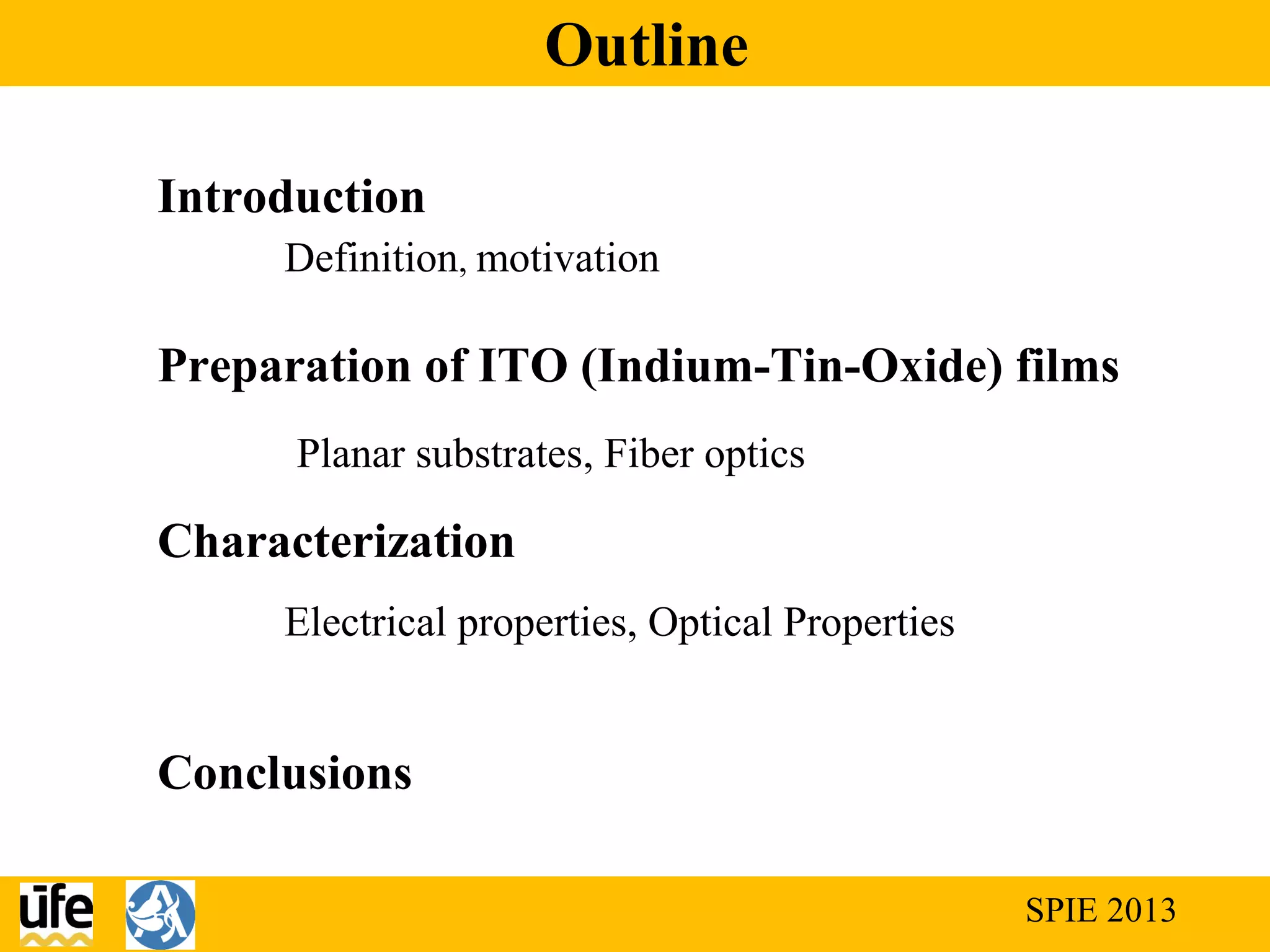 Special optical fibers and fiber capillaries coated with Indium-Tin ...