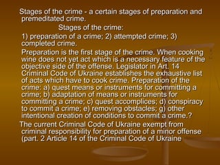 The concept, characterisitics and types of the crimes | PPT