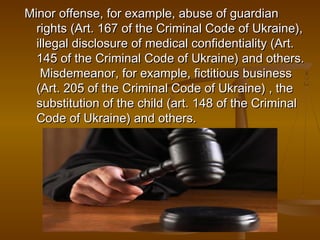 The concept, characterisitics and types of the crimes | PPT