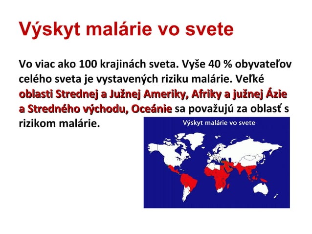 Prezentácia bio - v - 2 - malária | PPT