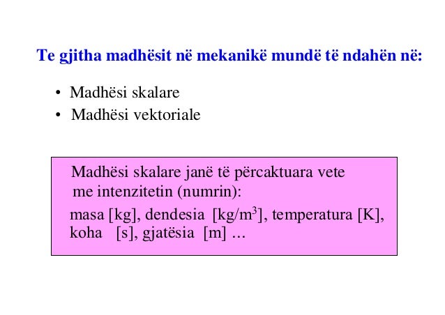 Prezentimi 1 Mekanika I