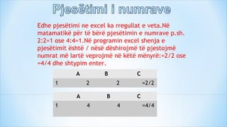 Prezentim kalkulimet ne excel nga arbenita aliu | PPT
