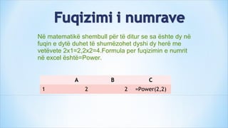 Prezentim kalkulimet ne excel nga arbenita aliu | PPT