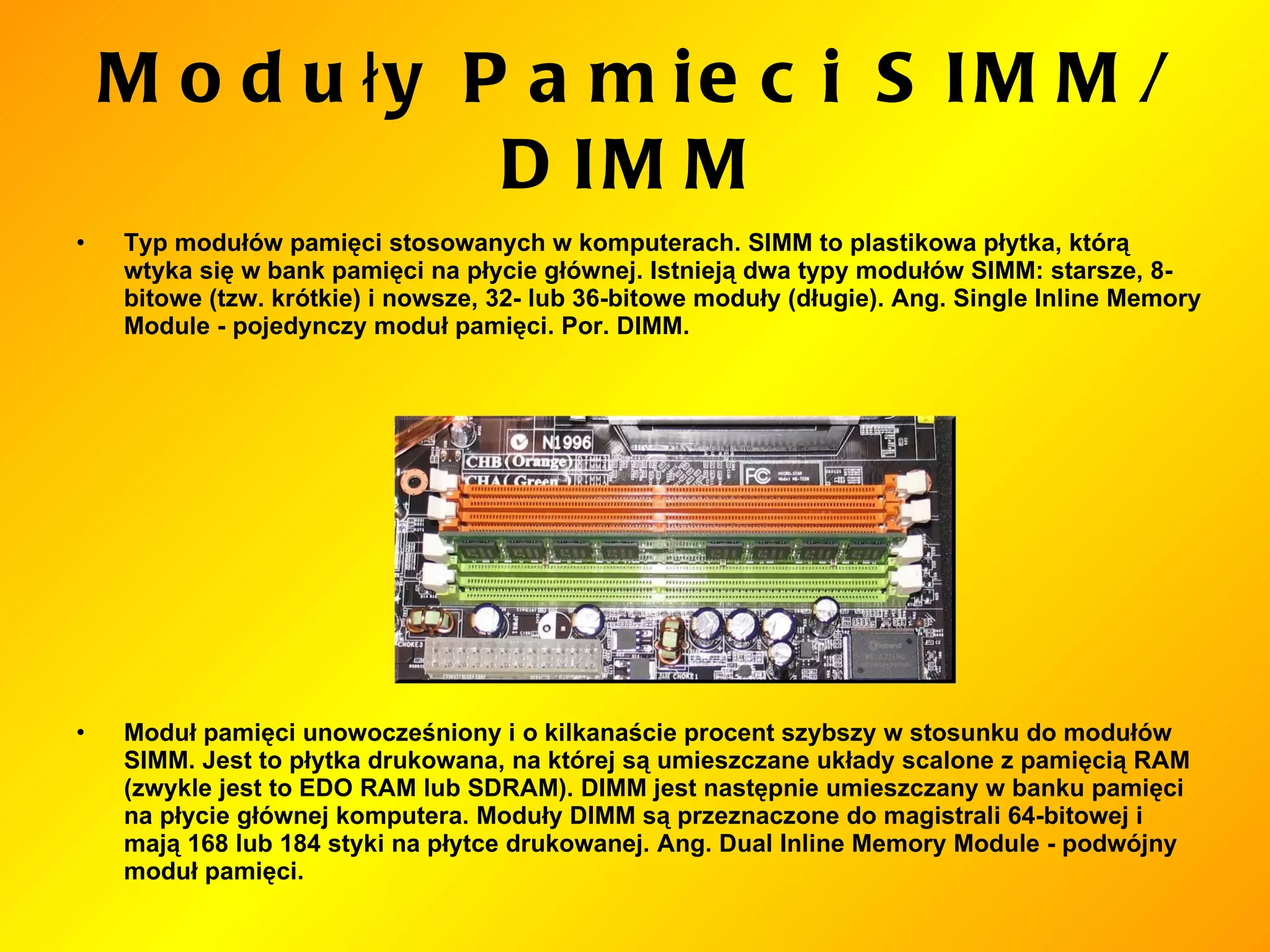 Budowa jednostki centralnej kaputera | PPT