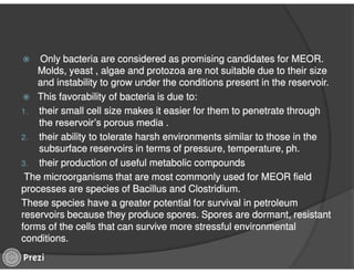 MEOR (microbial enhanced oil recovery) | PDF
