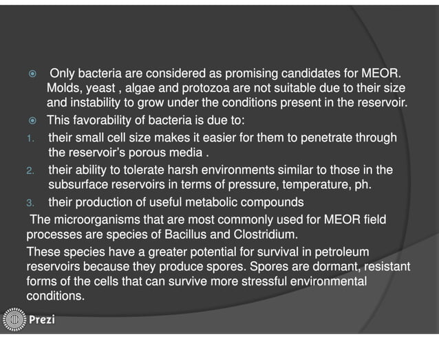 MEOR (microbial enhanced oil recovery) | PDF