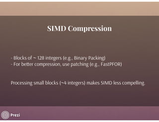 SIMD Compression and the Intersection of Sorted Integers | PPT