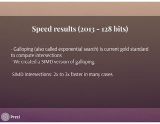 SIMD Compression and the Intersection of Sorted Integers | PPT