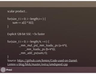 SIMD Compression and the Intersection of Sorted Integers | PPT