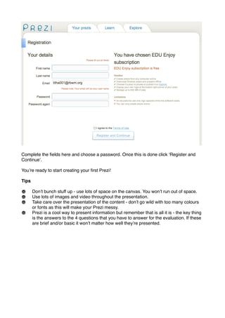 Prezi and evaluation | PDF