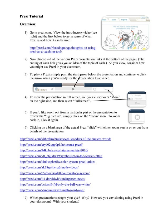 Prezi Tutorial | PDF