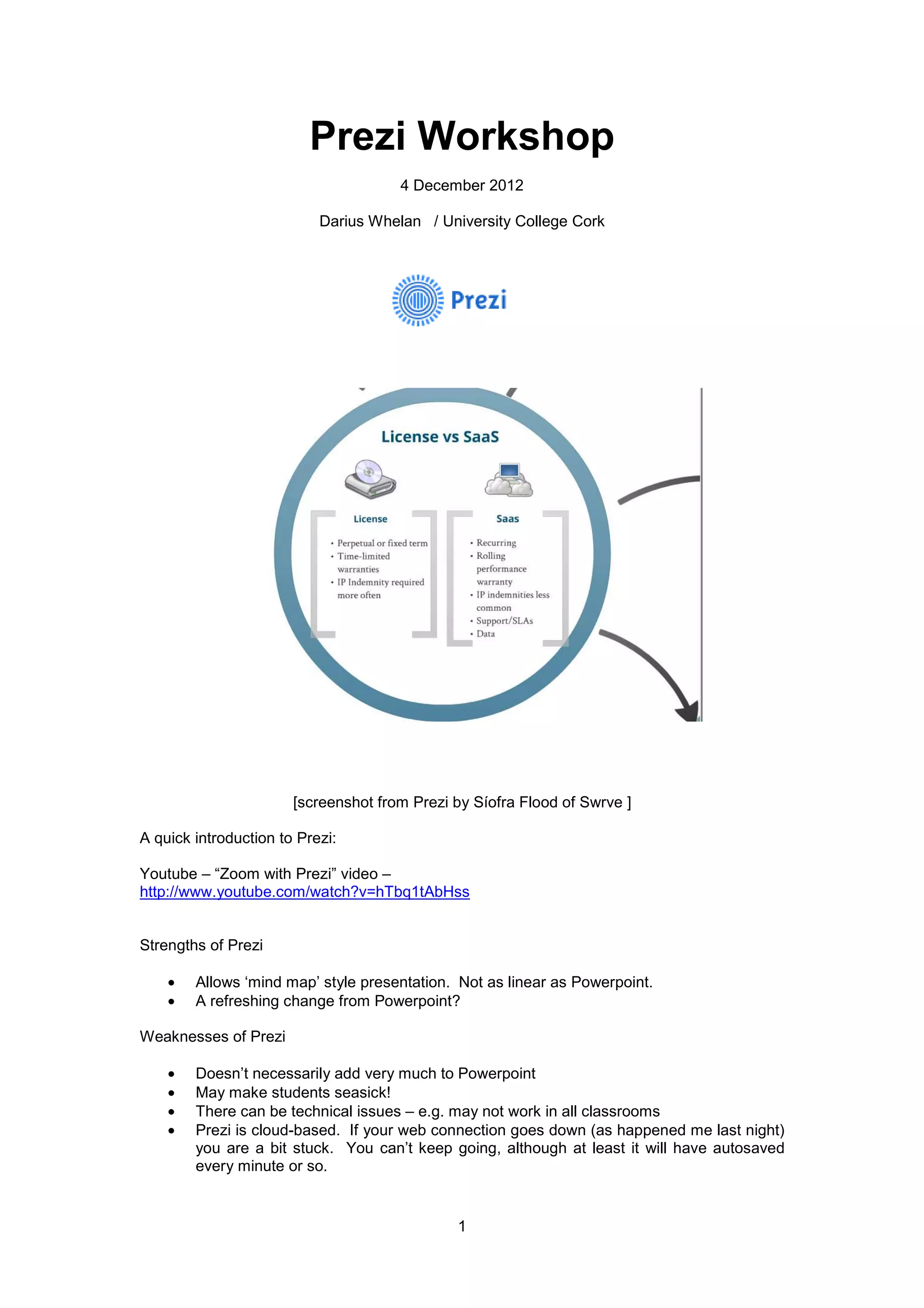 Prezi workshop handout 4 December 2012 | PDF