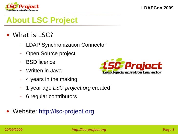 LDAP Synchronization Connector presentation at LDAPCon 2009