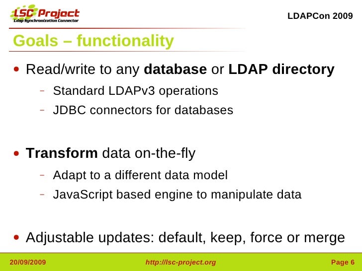 LDAP Synchronization Connector presentation at LDAPCon 2009