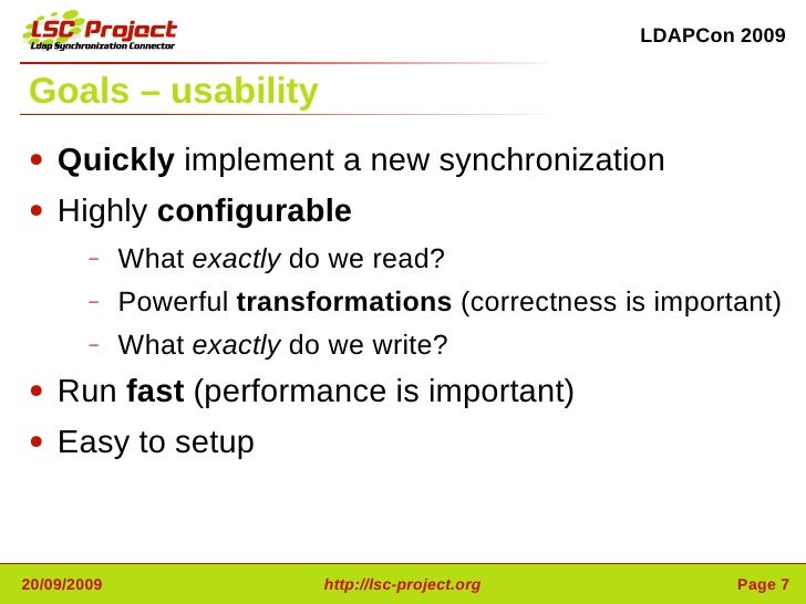 LDAP Synchronization Connector presentation at LDAPCon 2009