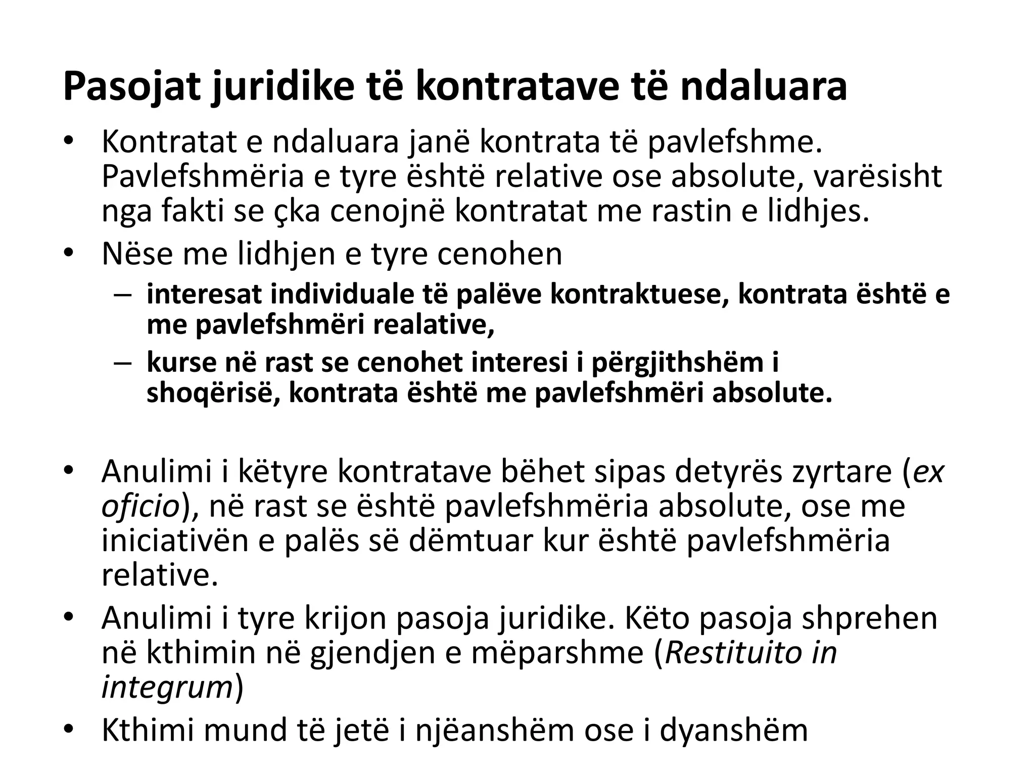 Kushtet esenciale per lidhjen e nje kontrate | PPTX