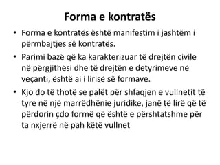 Kushtet esenciale per lidhjen e nje kontrate | PPTX