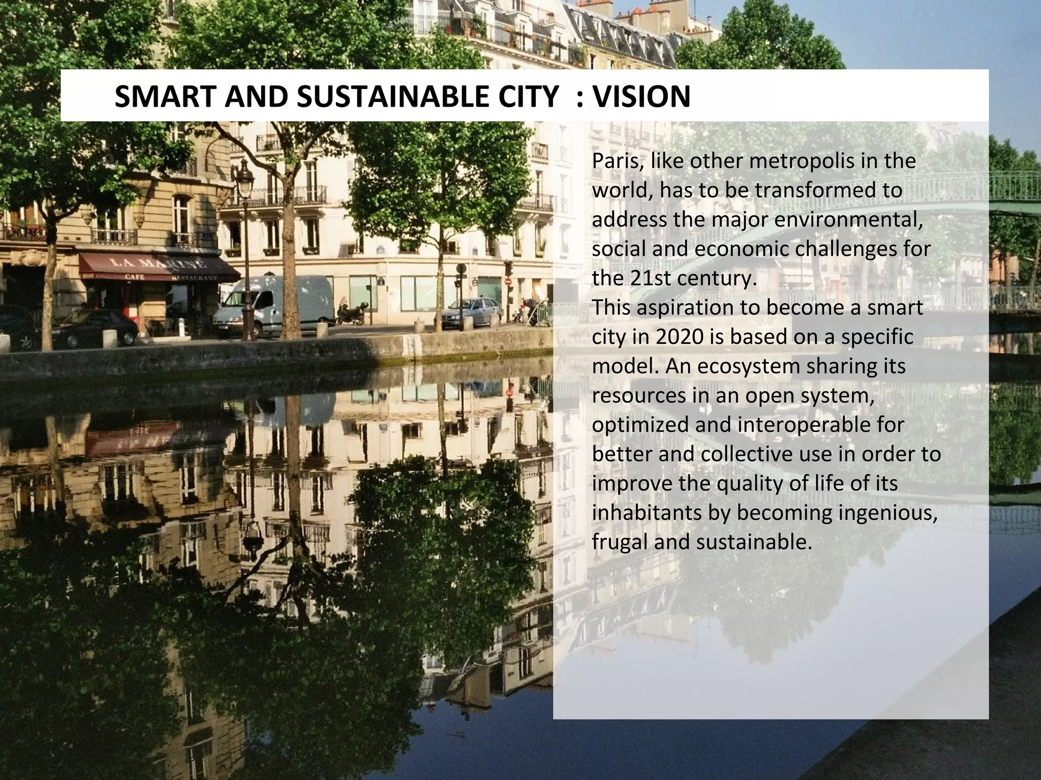 Paris smart and sustainable city plan - illustrated presentation | PPT