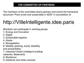 Paris smart and sustainable city plan - illustrated presentation | PPT