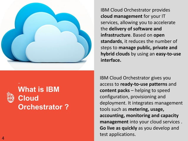 Cloud Orchestrator - IBM Software Defined Environment Event | PDF