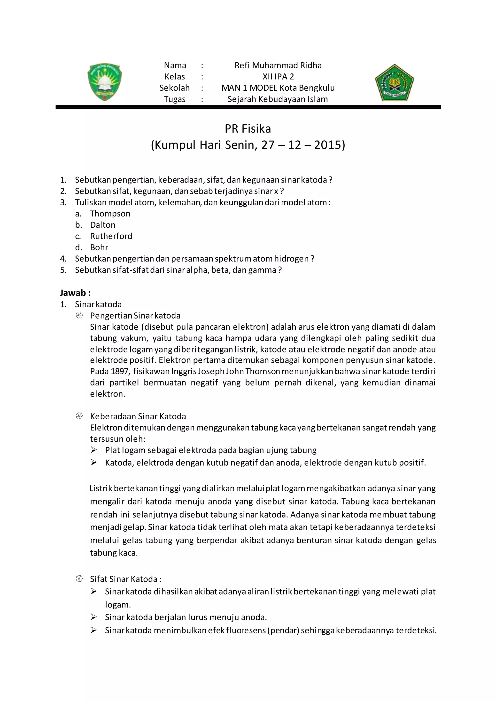 Pr fisika | PDF
