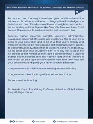 Review of “The Noble Academic and Patriot”, a biography of Prof ...