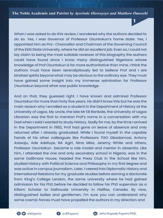 Review of “The Noble Academic and Patriot”, a biography of Prof ...