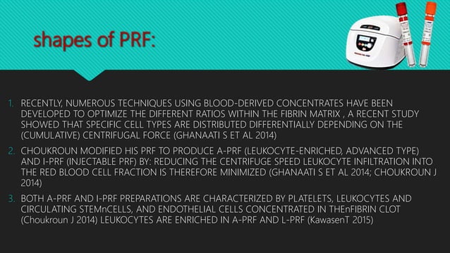 Platelet Rich Fibrin (PRF) in Dentistry | PPTX