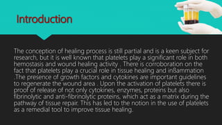 Platelet Rich Fibrin (PRF) in Dentistry | PPTX