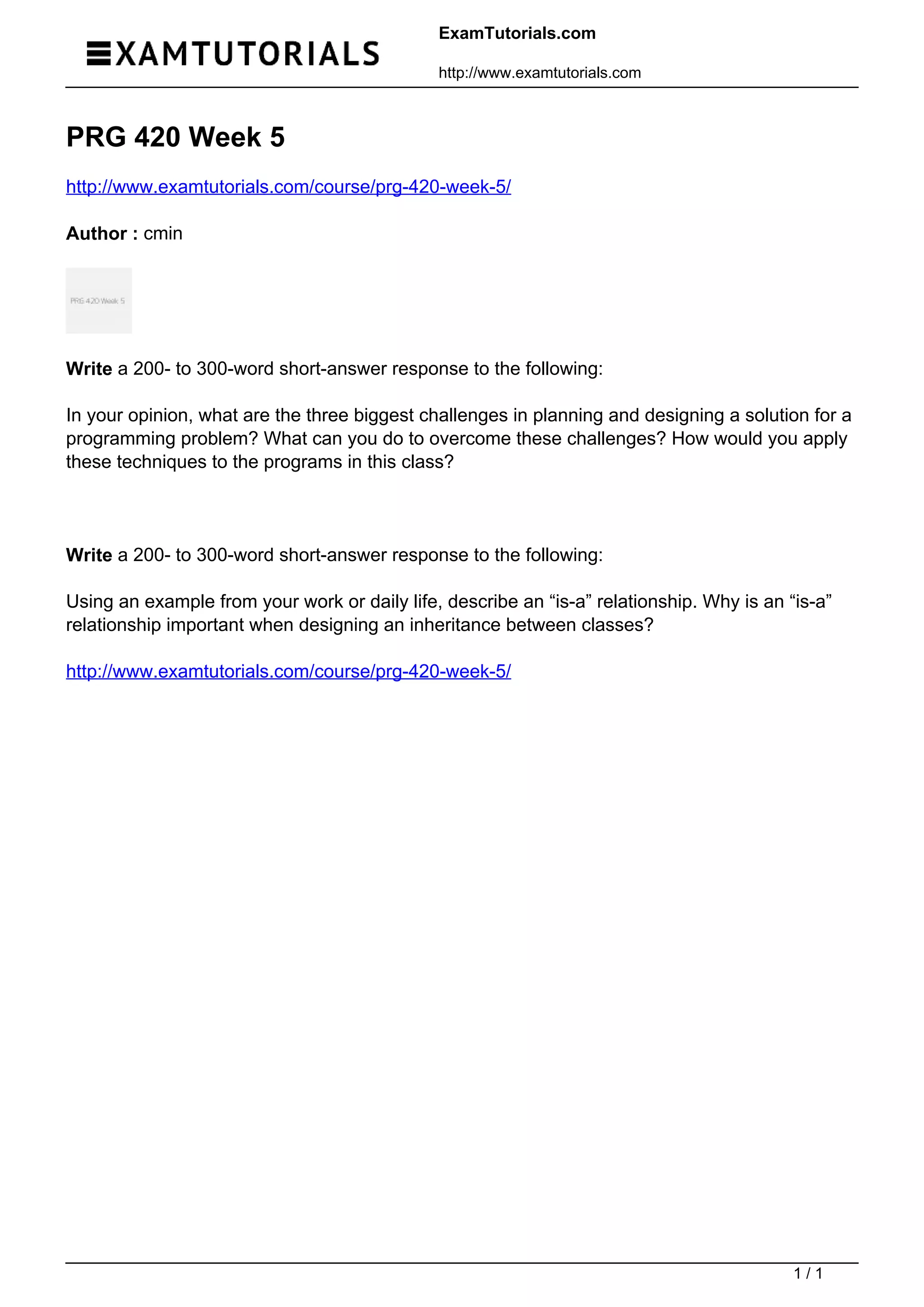 Prg 420-week-5 | PDF